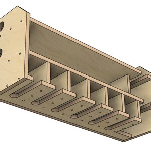 7-slot Cordless Power Tool Storage Shelf Woodworking Plans (PDF) - Etsy