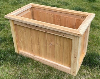 DIY Cedar Planter Box Woodworking Plans - Etsy