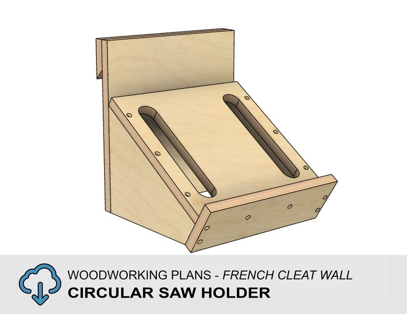 French Cleat Circular Saw Holder: DIY Woodworking Plans (PDF) - Etsy