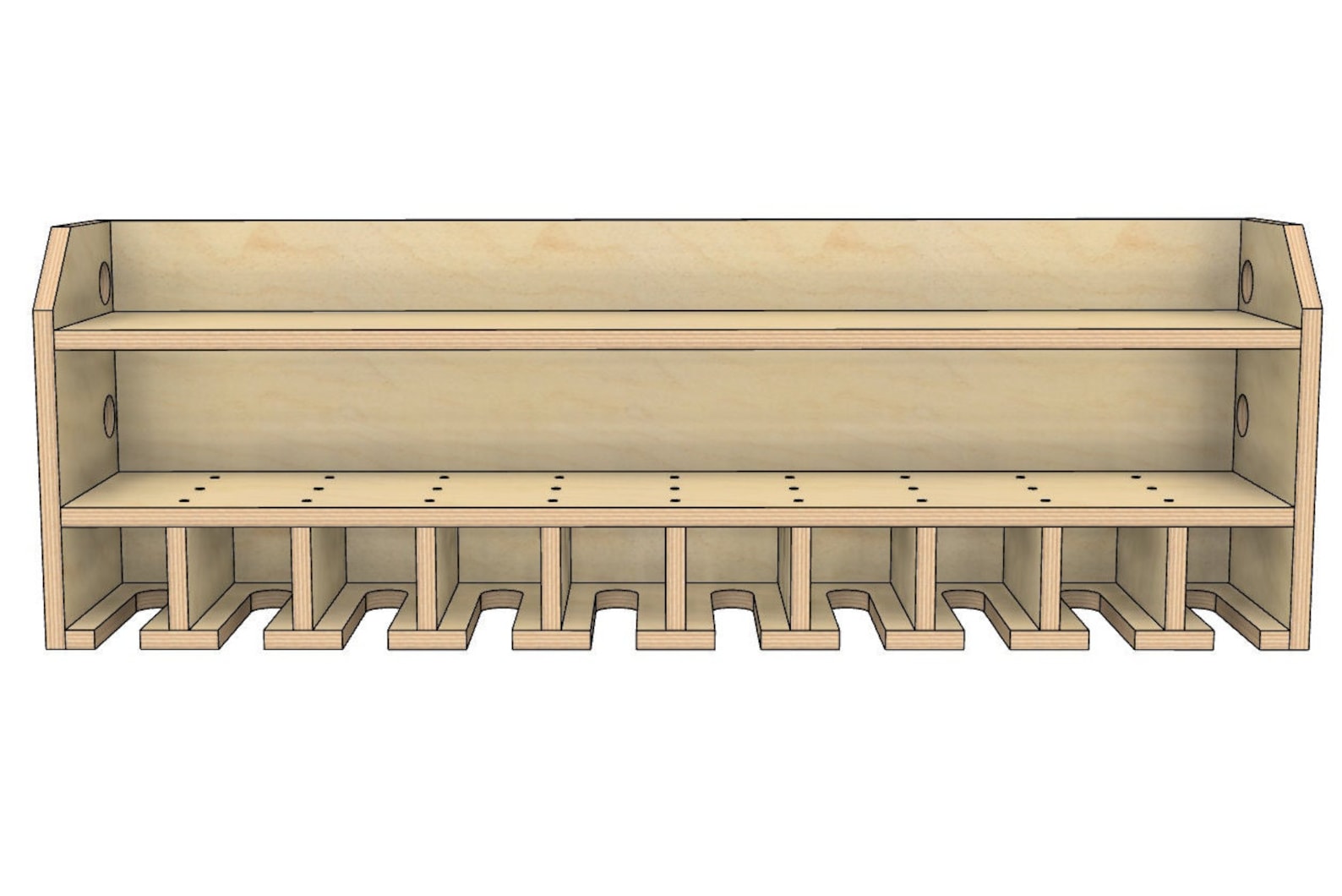 10-slot Cordless Power Tool Storage Shelf Woodworking Plans (PDF) - Etsy