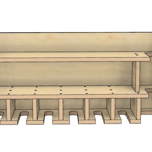 7-slot Cordless Power Tool Storage Shelf Woodworking Plans (PDF) - Etsy