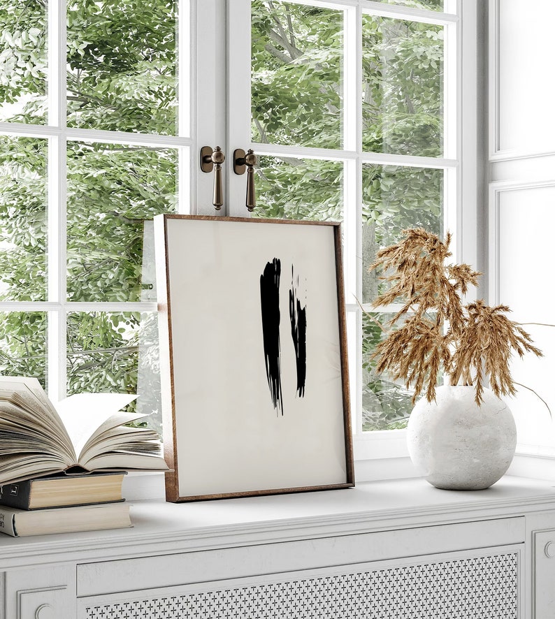 Abstract Wall Art Black Line Minimalist Wall Art Neutral - Etsy