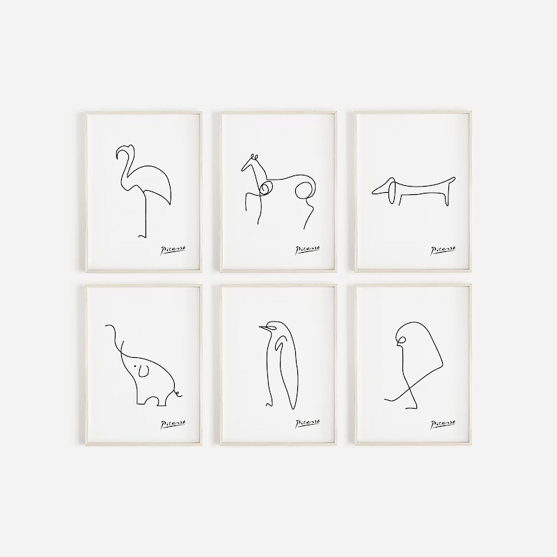 Picasso Line Drawing - Etsy