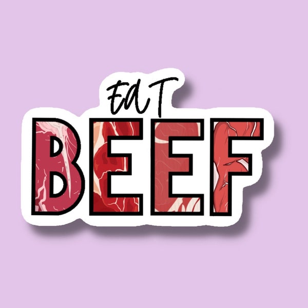 Eat Beef Stickers - Etsy