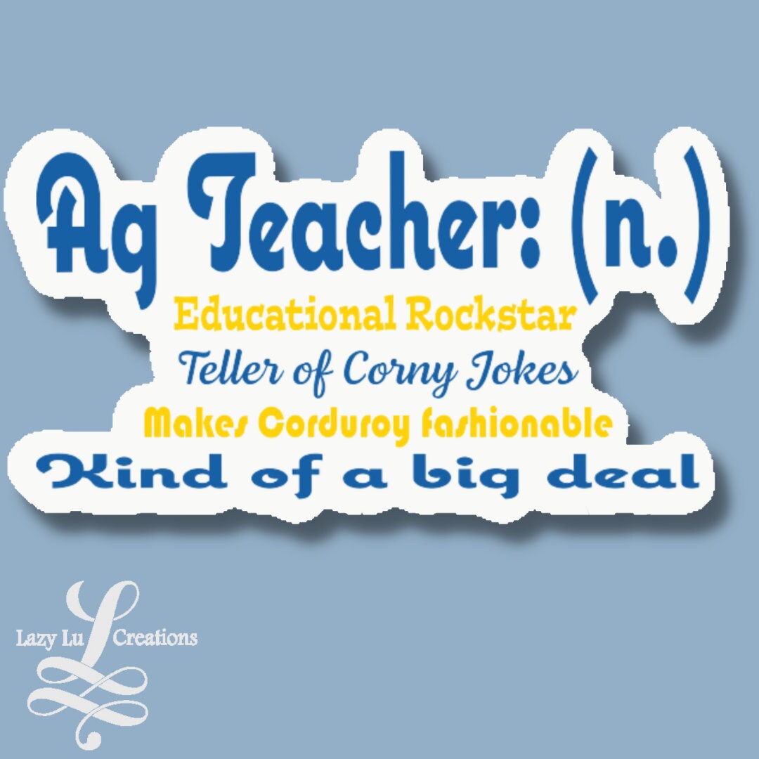 Ag Teacher Sticker - Etsy
