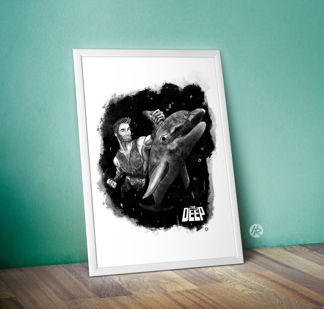 The Boys the Deep Dolphin Lover 8.5x11 or 11x17 Print Wall Art, Funny ...