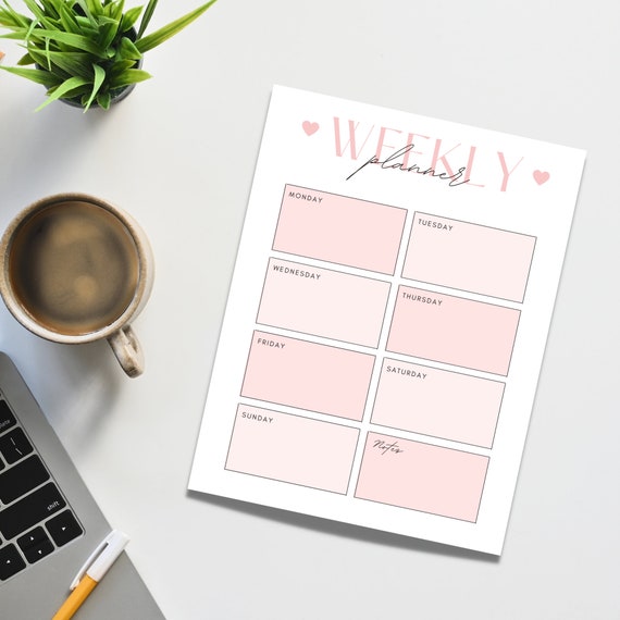 Weekly Planner Printable Printable Planner Weekly Planning | Etsy
