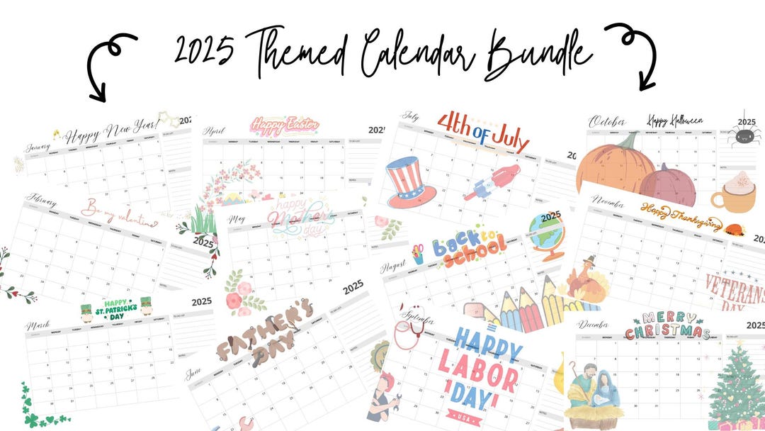 2025 Themed Calendar - Etsy