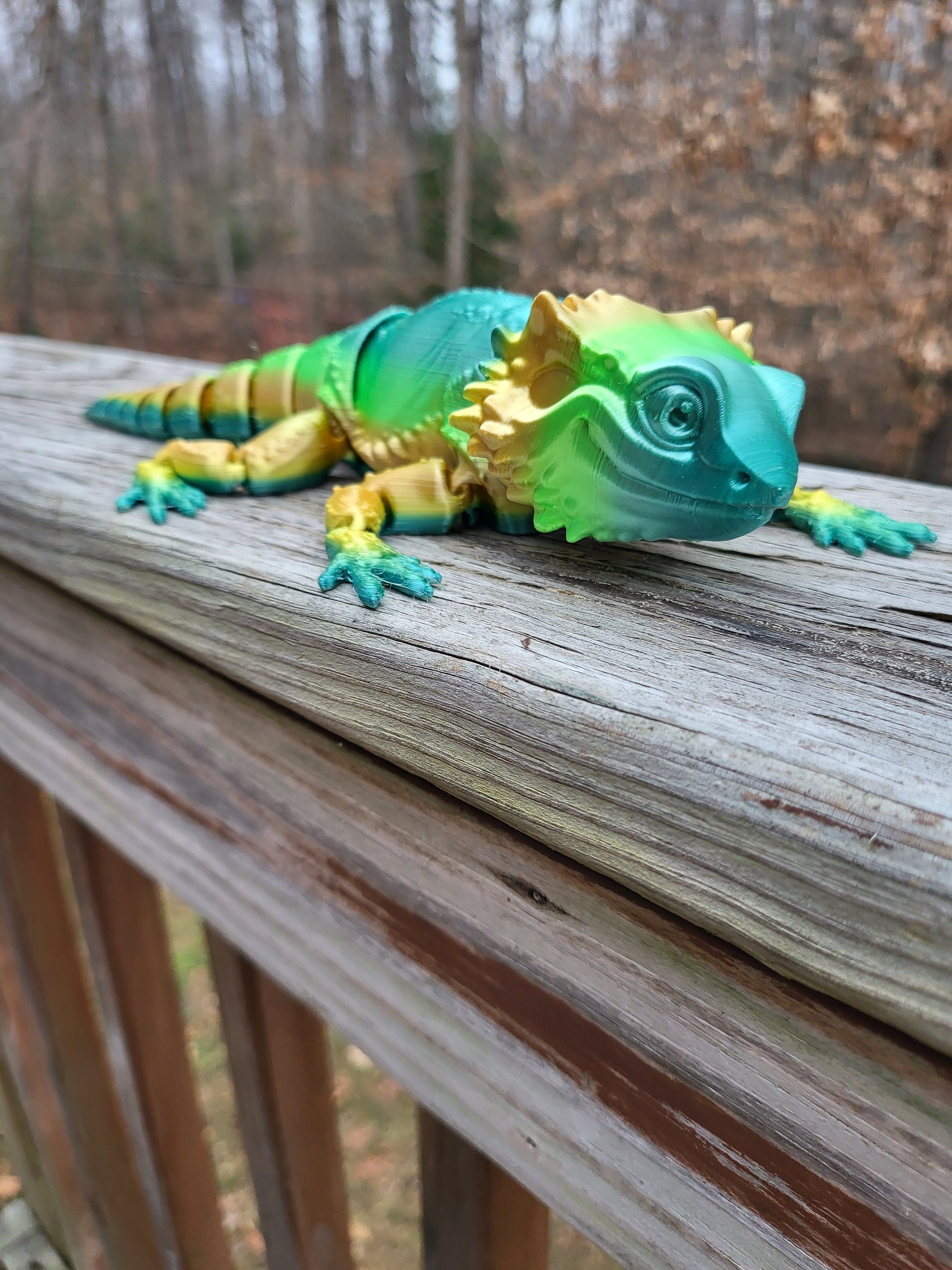 Flexible Bearded Dragon 3D Printed Articulated Desktop Pet Excellent ...