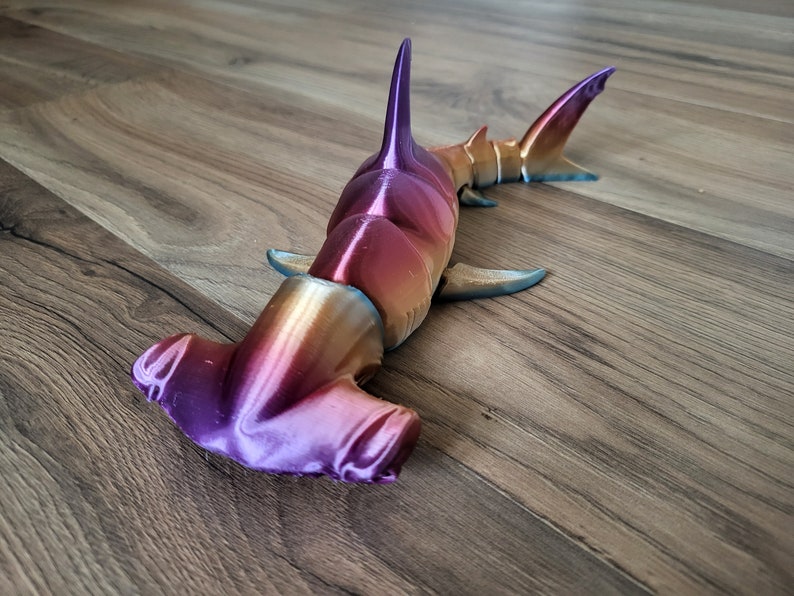 Hammerhead Shark 3D Printed Articulated Desktop Pet Excellent Fidget ...