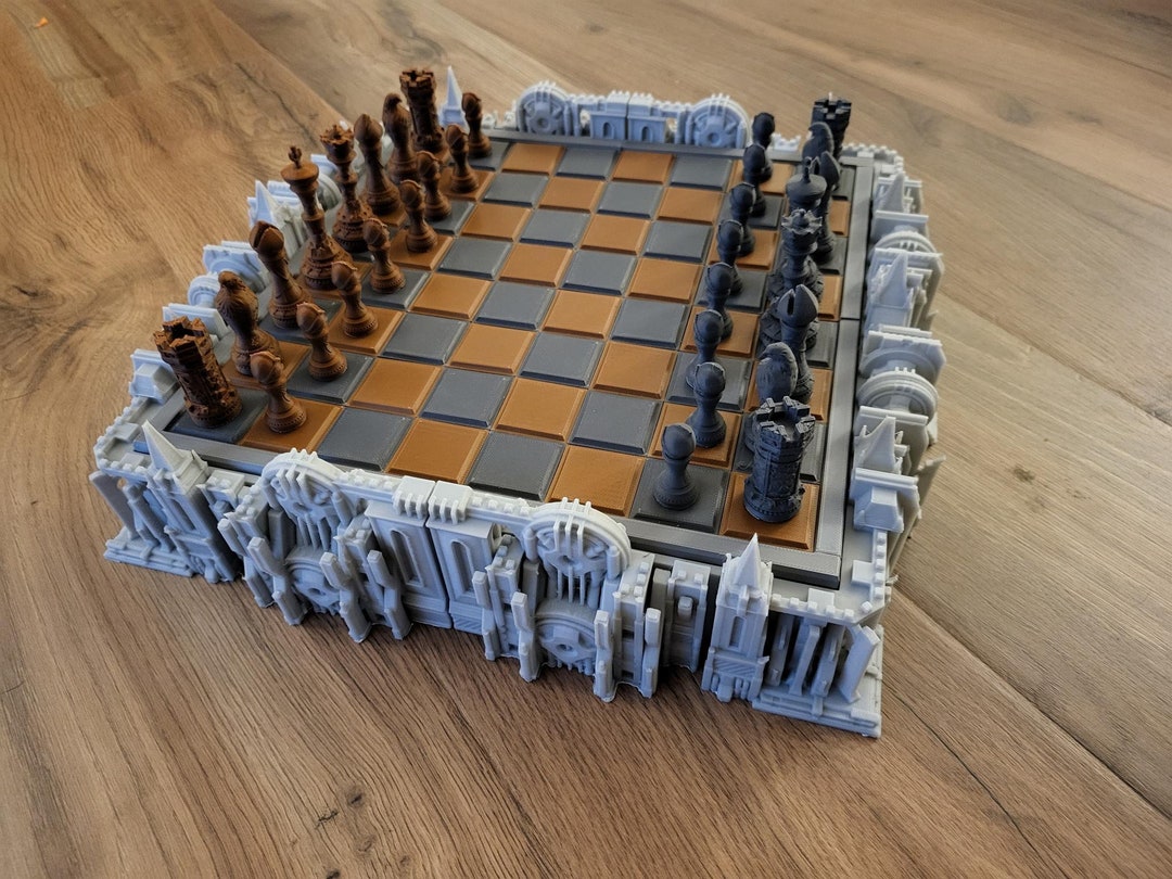 Beautiful Custom Chess Set, the Tech Fortress From Hexchess 2 Design - Etsy