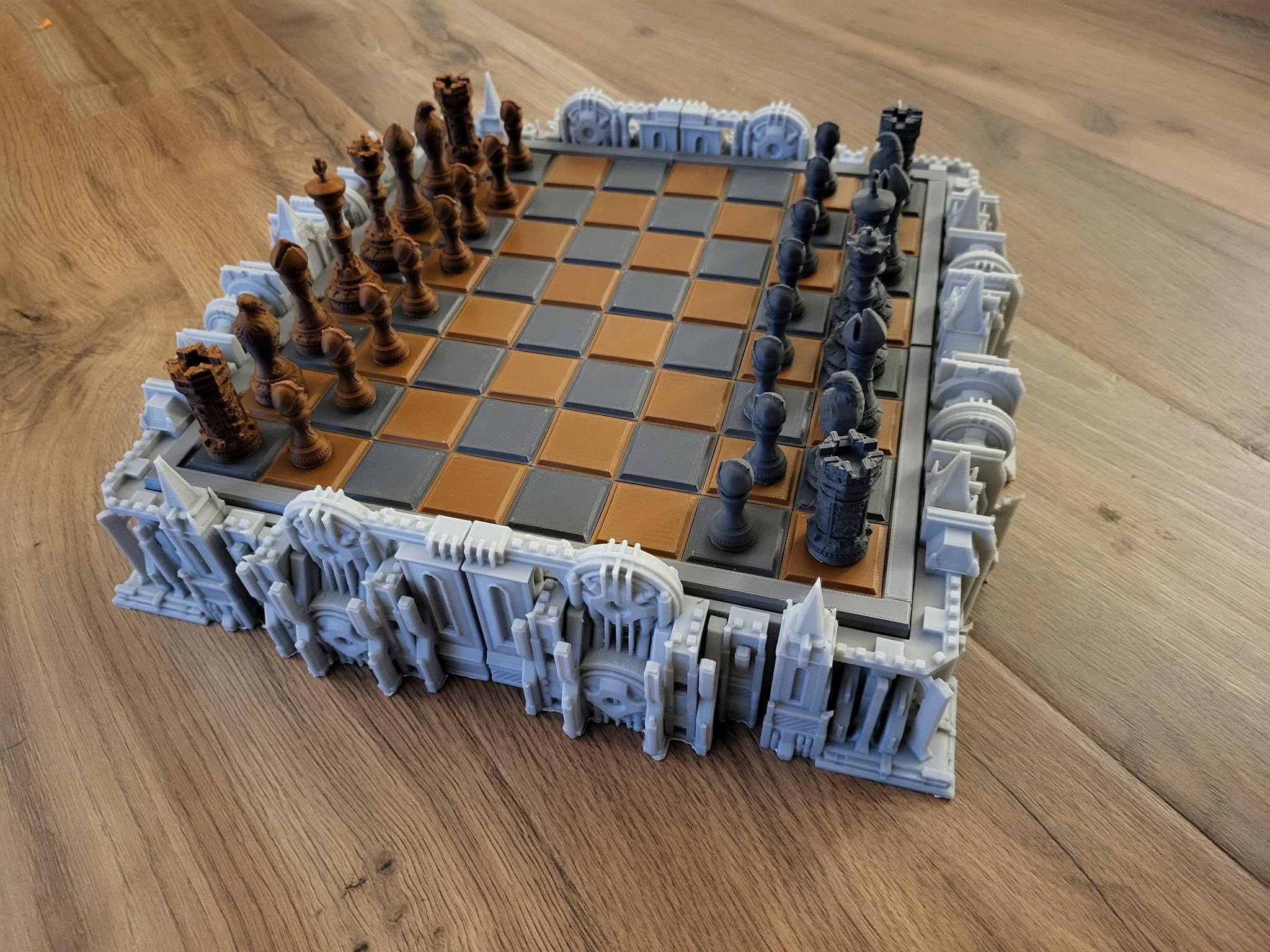 Beautiful Custom Chess Set, the Tech Fortress From Hexchess 2 Design - Etsy
