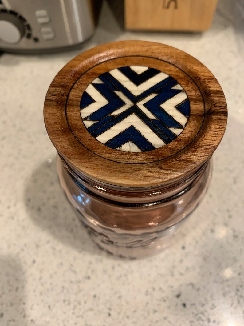 Mason Jar Lid Wooden Lid Patterns Barn Quilt Floral Motifs Geometric ...