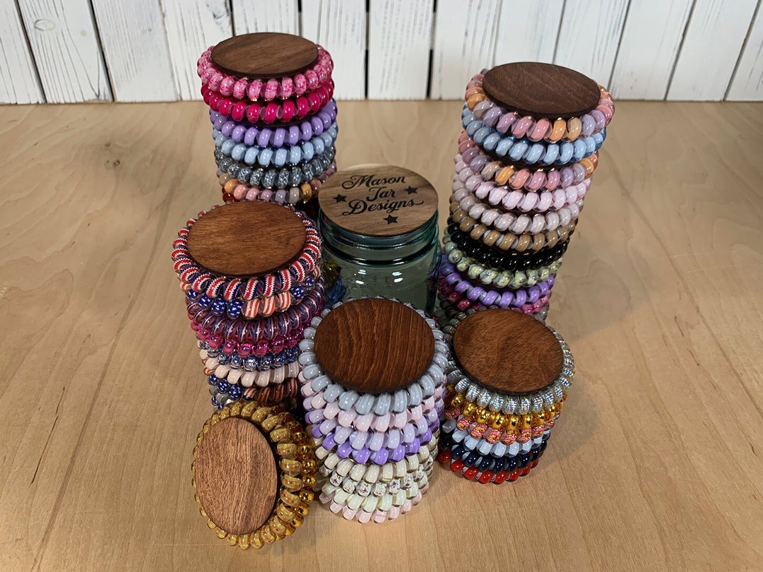 Wooden Hair Tie Holder, Bathroom Vanity Organizer (made in USA) - Etsy