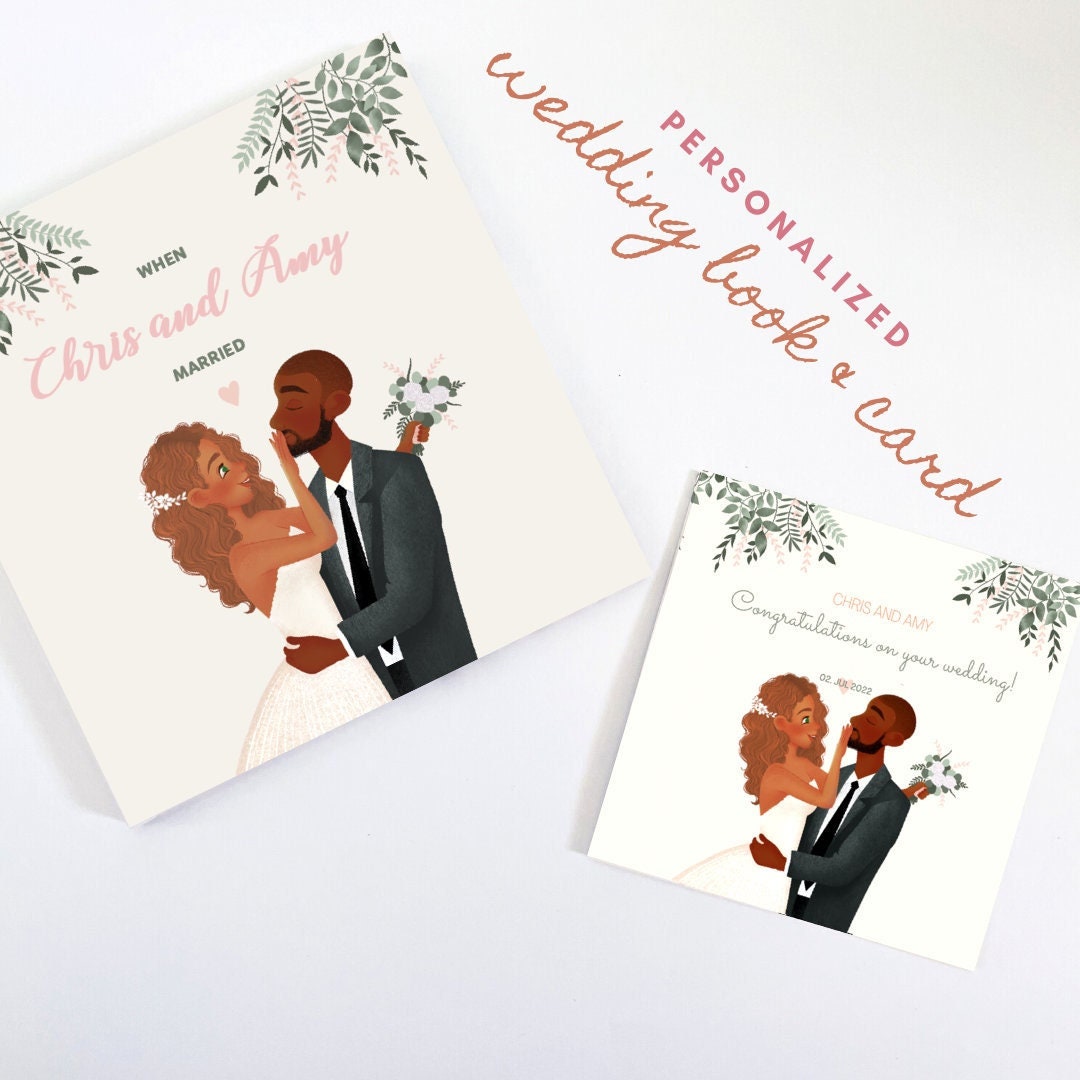 Personalized Wedding Book + Customized Wedding Card, Customized Gift ...