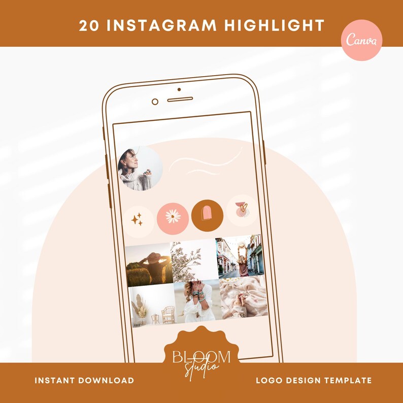 70 Editable Branding Kit , Boho Style for Small Business, Boho Retro ...