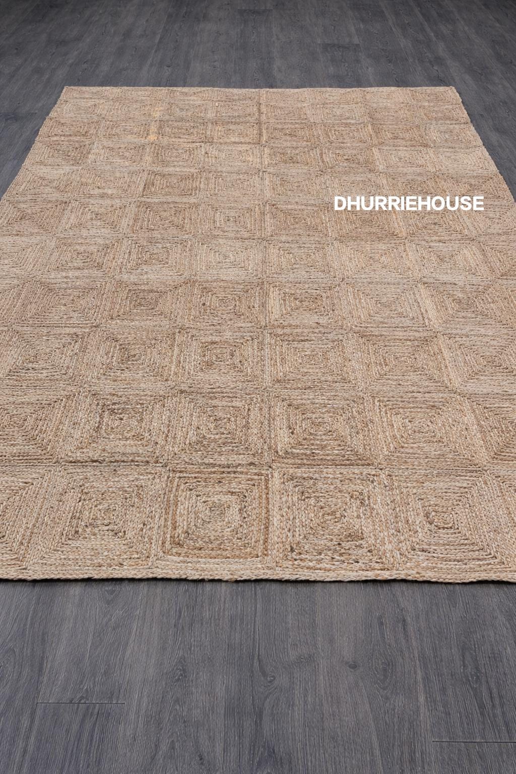 Natural Jute Rug Bohemian Jute Rug Rectangular Jute Rug Braided Large ...