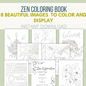 Zen Coloring Book Inspirational Pages to Color Hand Drawn and Hand ...