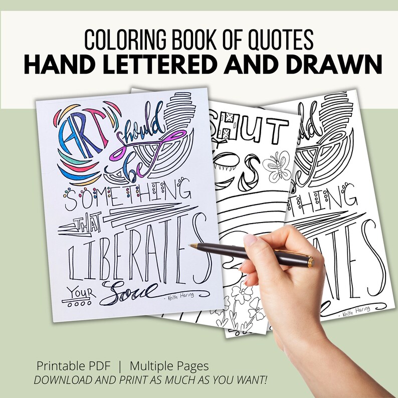 Inspirational Quotes Coloring Book Pages Art Quotes Coloring Book Pages ...