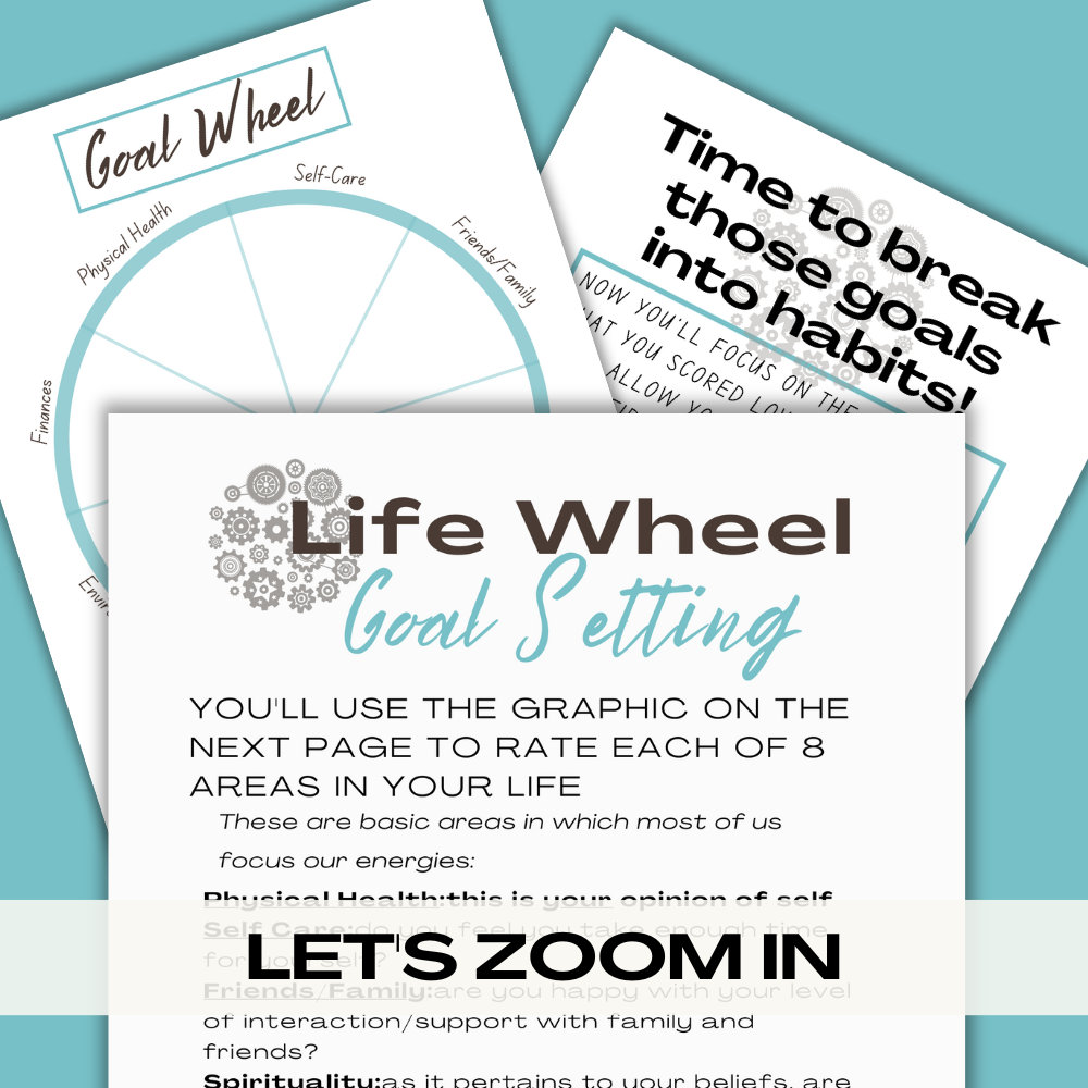 Life Wheel Goal Setting Guide Workbook for Goal Setting Printable PDF ...