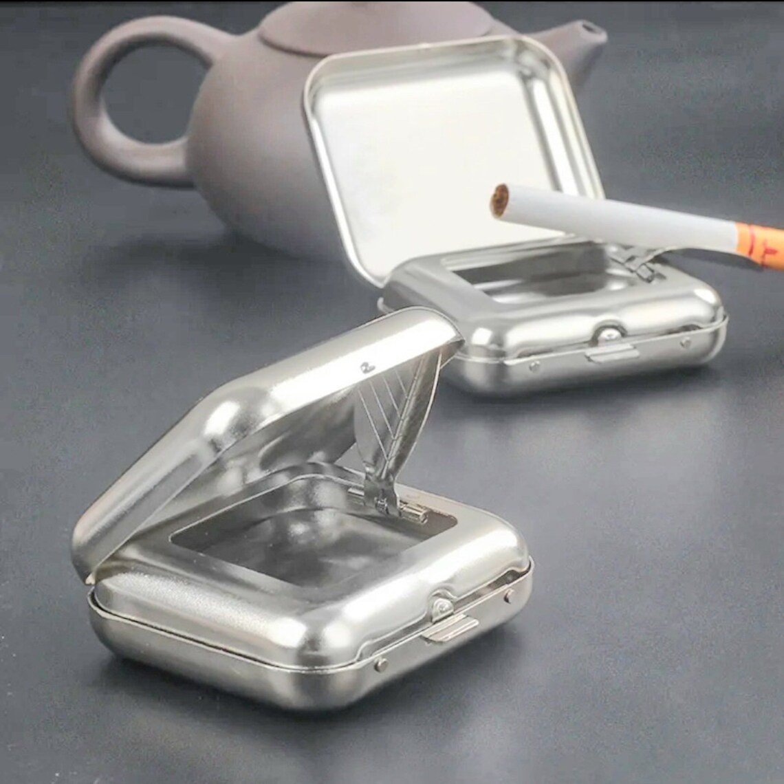 Personalised Engraved Coffin Ashtray With Cover, Mini Portable Ashtray ...