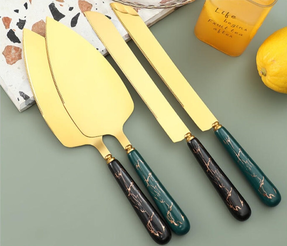 Personalised Engraved Cake Server Slicer Set Wedding Birthday - Etsy UK