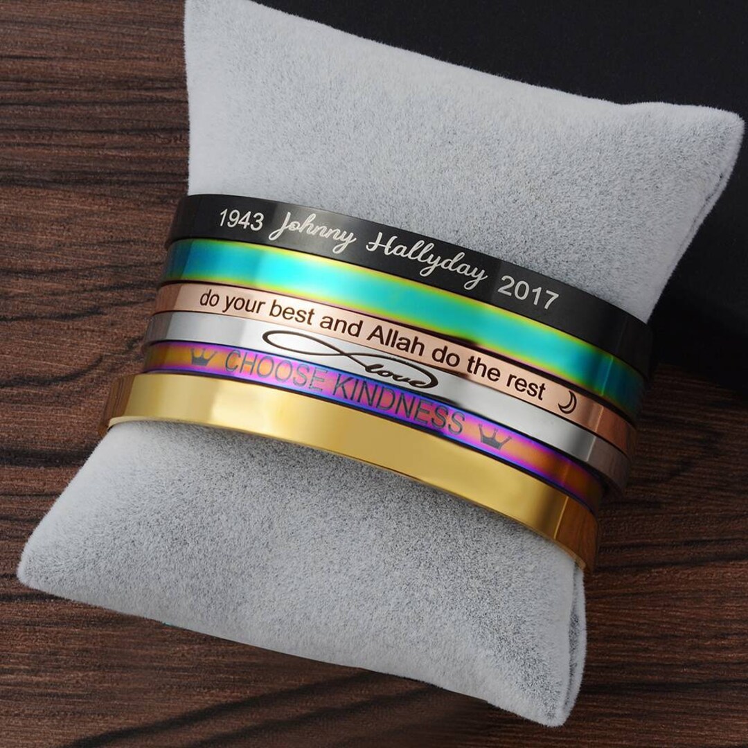 Personalised Adjustable Cuffs Bracelets Gift for All Occasions,custom ...