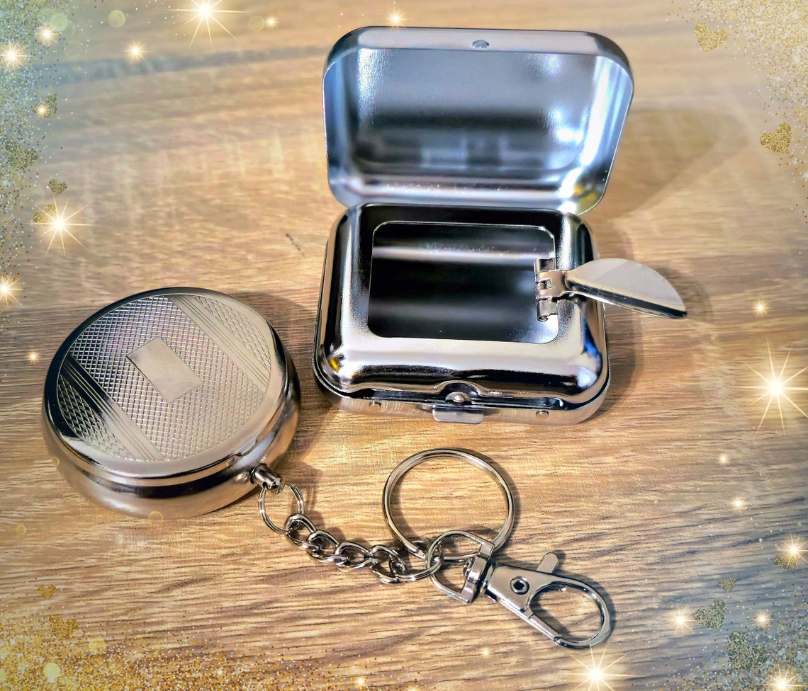 Personalised Engraved Coffin Ashtray With Cover, Mini Portable Ashtray ...