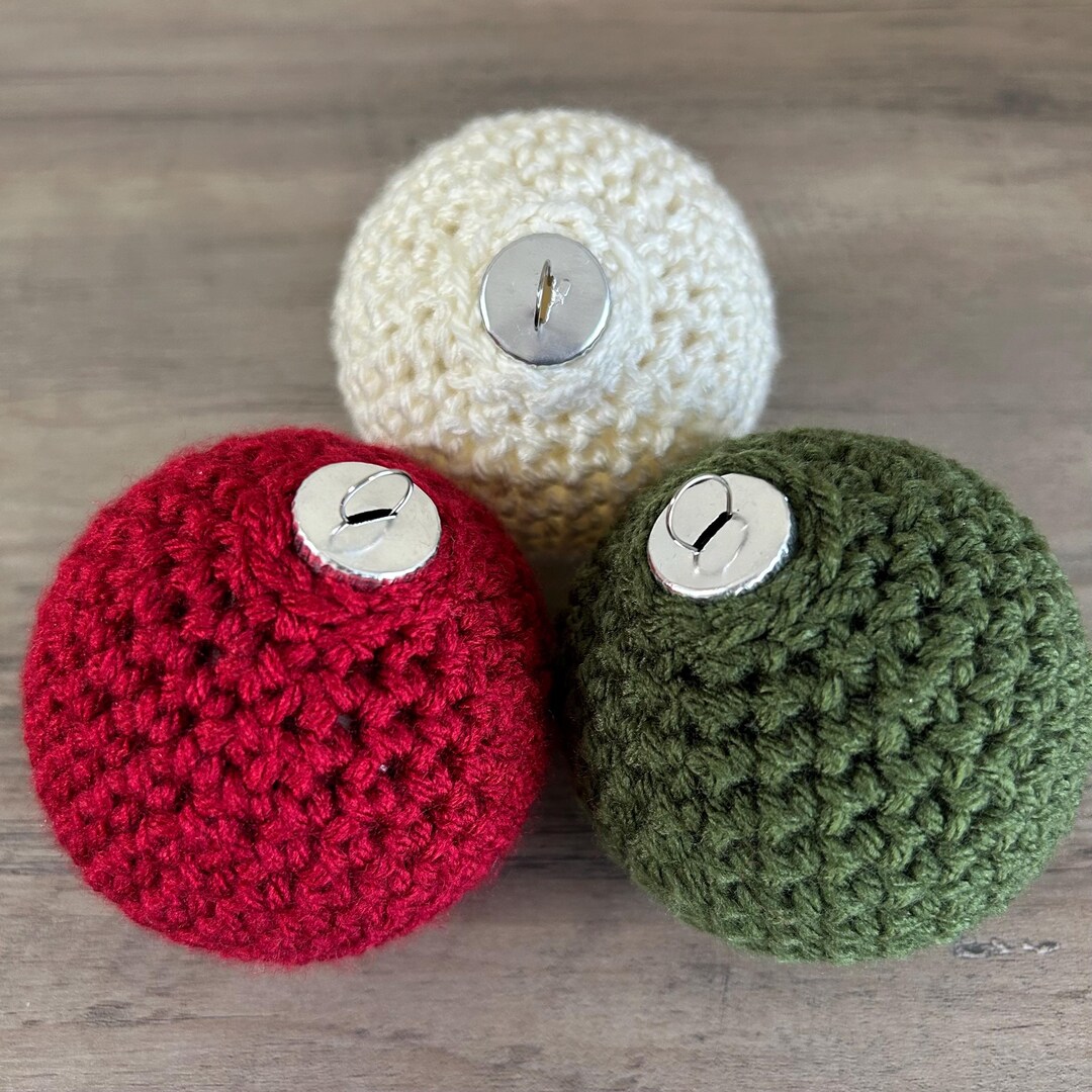 Easy Single Crochet Christmas Bauble Pattern - Etsy