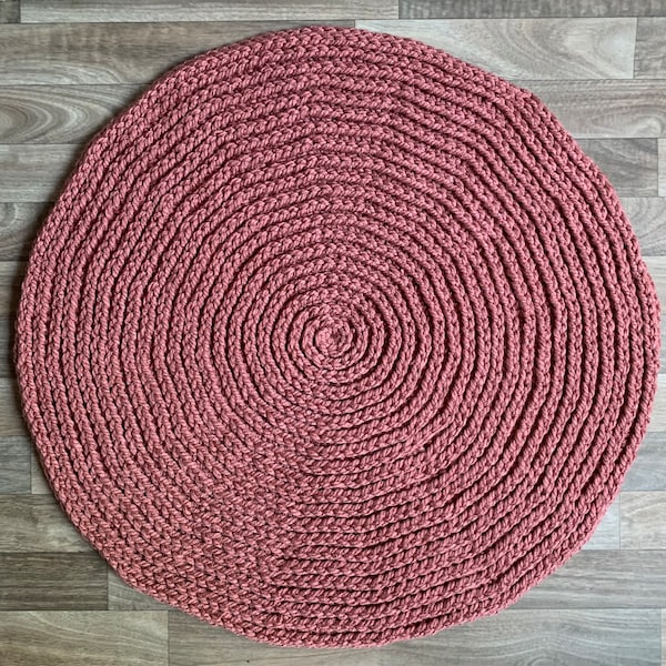 Round Crochet Rug - Etsy