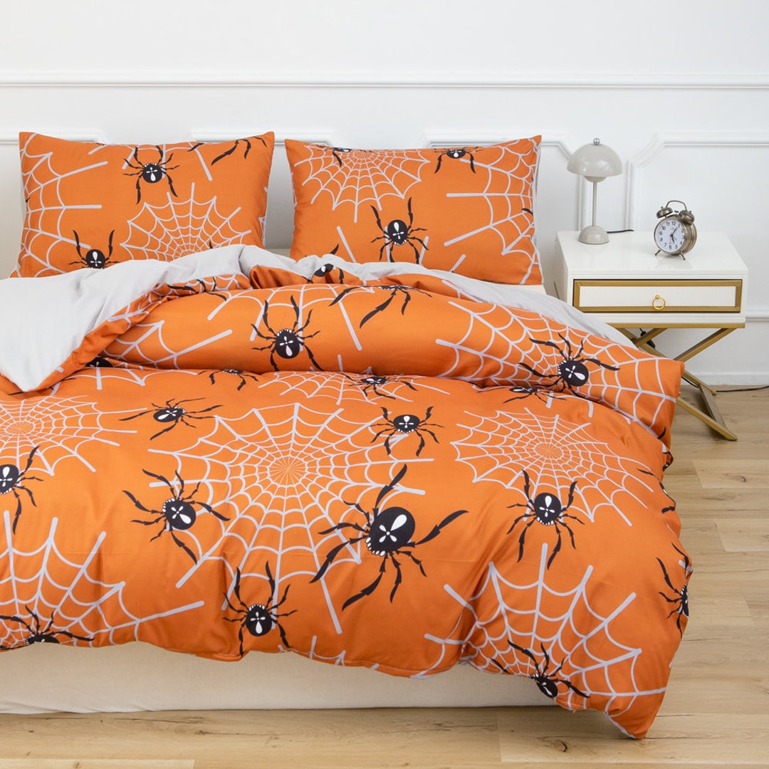3D Halloween Duvet Covers Set Spider Quilt Cover Spider Web - Etsy
