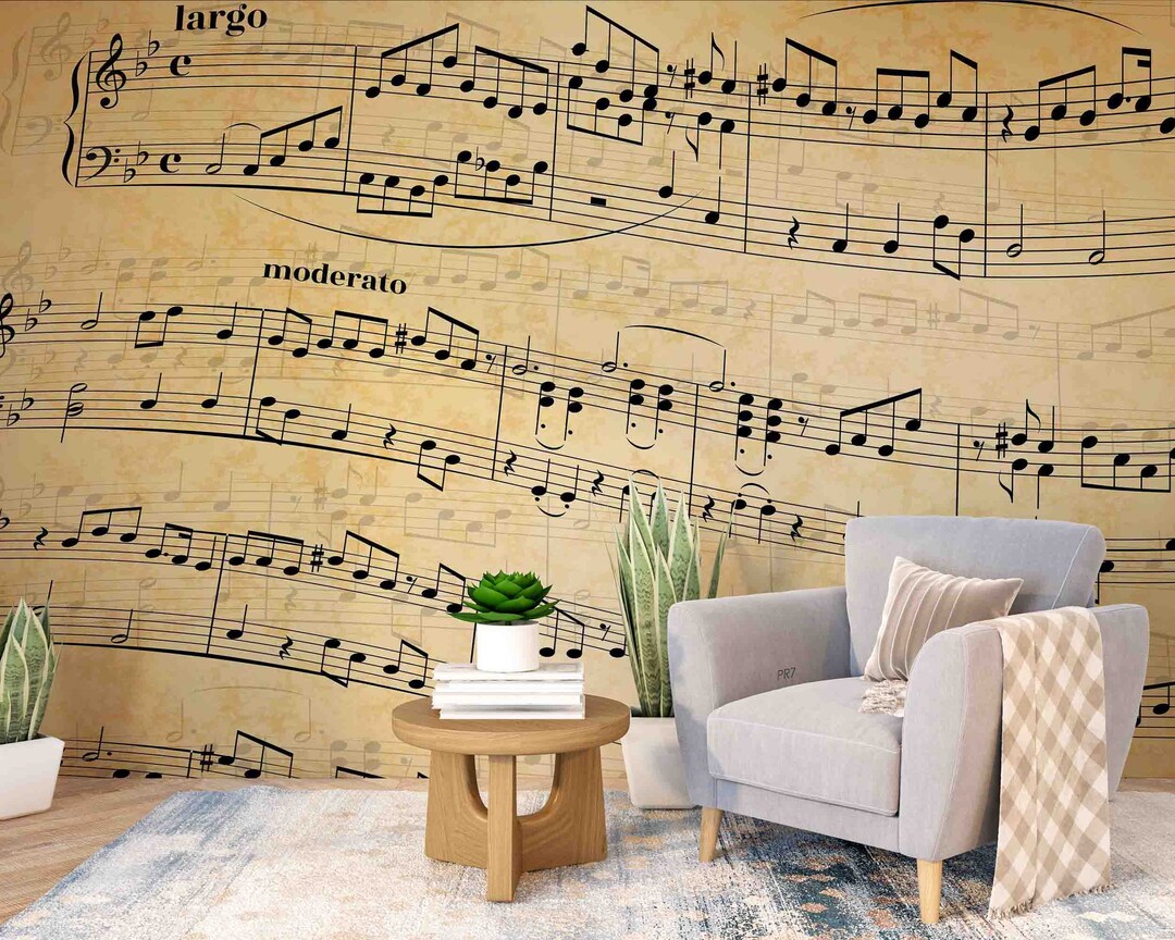 Vintage Staff Pattern 3D Wallpaper Peel and Stick Removable - Etsy