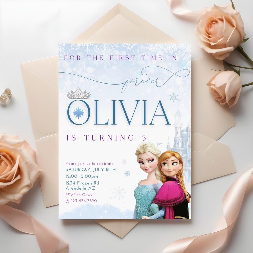 Frozen Birthday Invitation | Elsa Birthday Invitation | Elsa Party ...