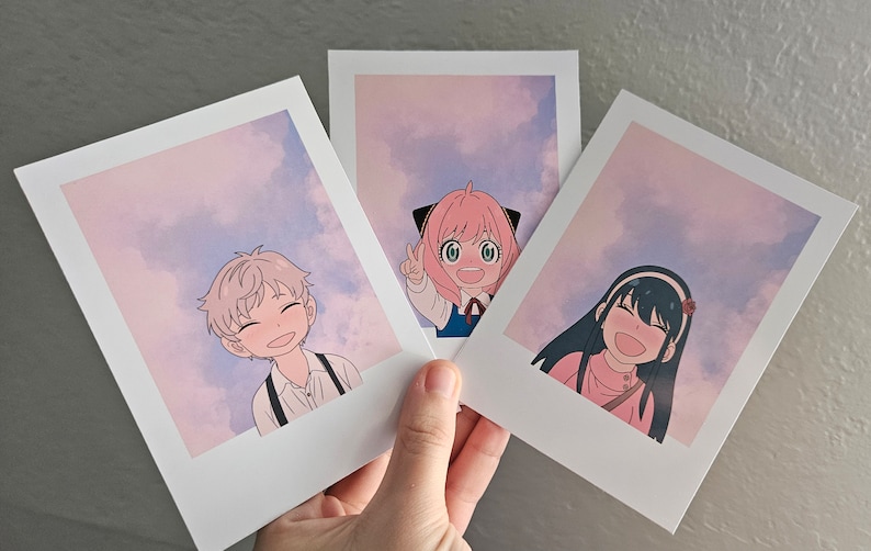 3 Pcs Aesthetic Anime Postcards Prints - Spy Anime - Etsy