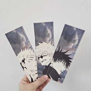 3 Pcs Aesthetic Jujutsu Anime Laminated Bookmarks - Sorcerer Anime ...