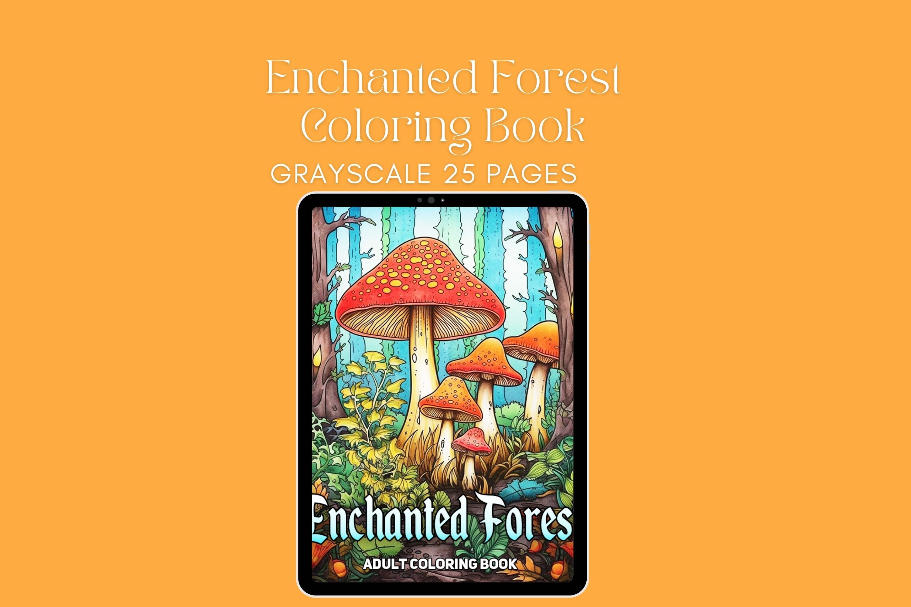 25 Enchanted Forest Coloring Book, Printable Magical Forest Coloring ...