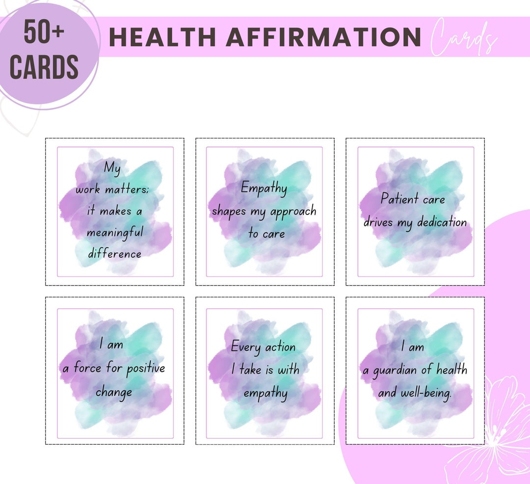 Affirmation Cards Healthcare | Healthcare Worker Affirmation Cards ...