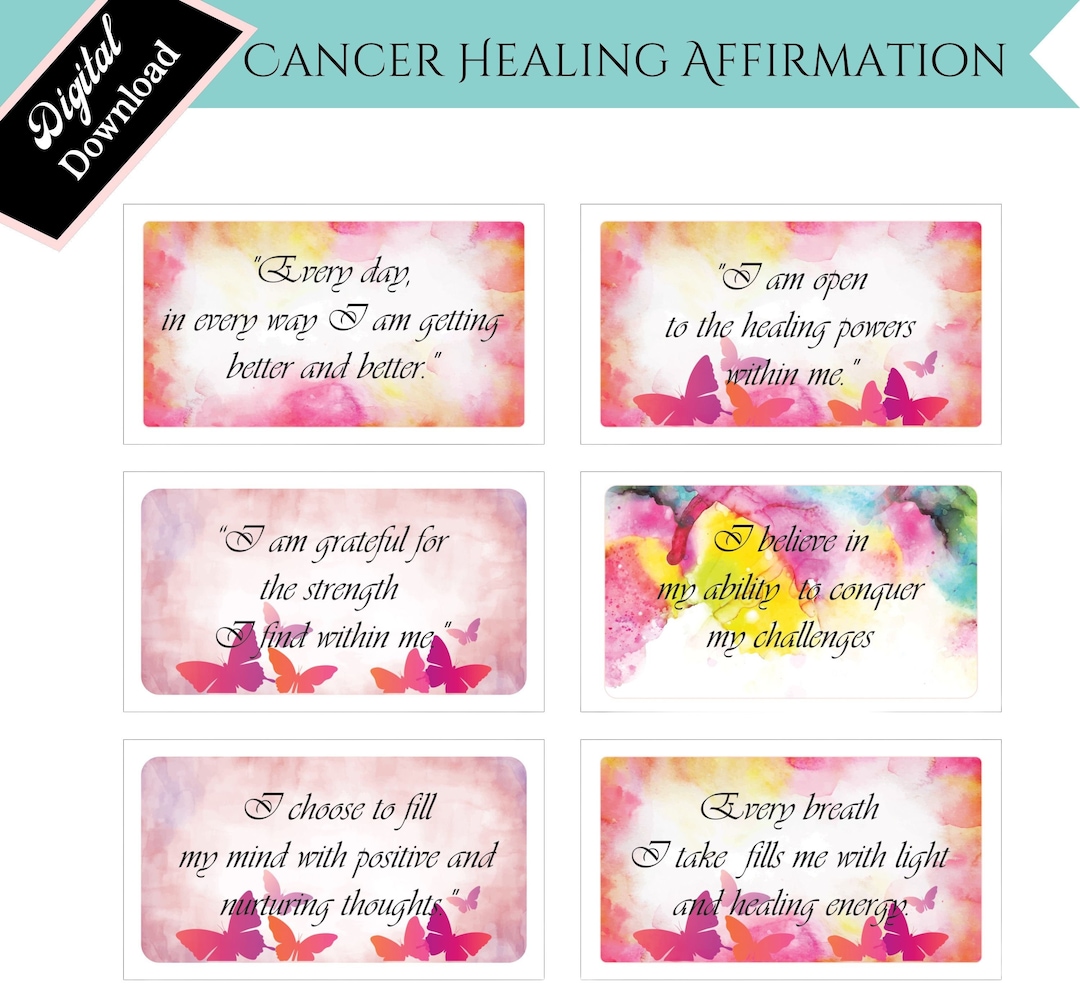 Cancer Affirmation Printable Affirmation Cards Daily Affirmation ...