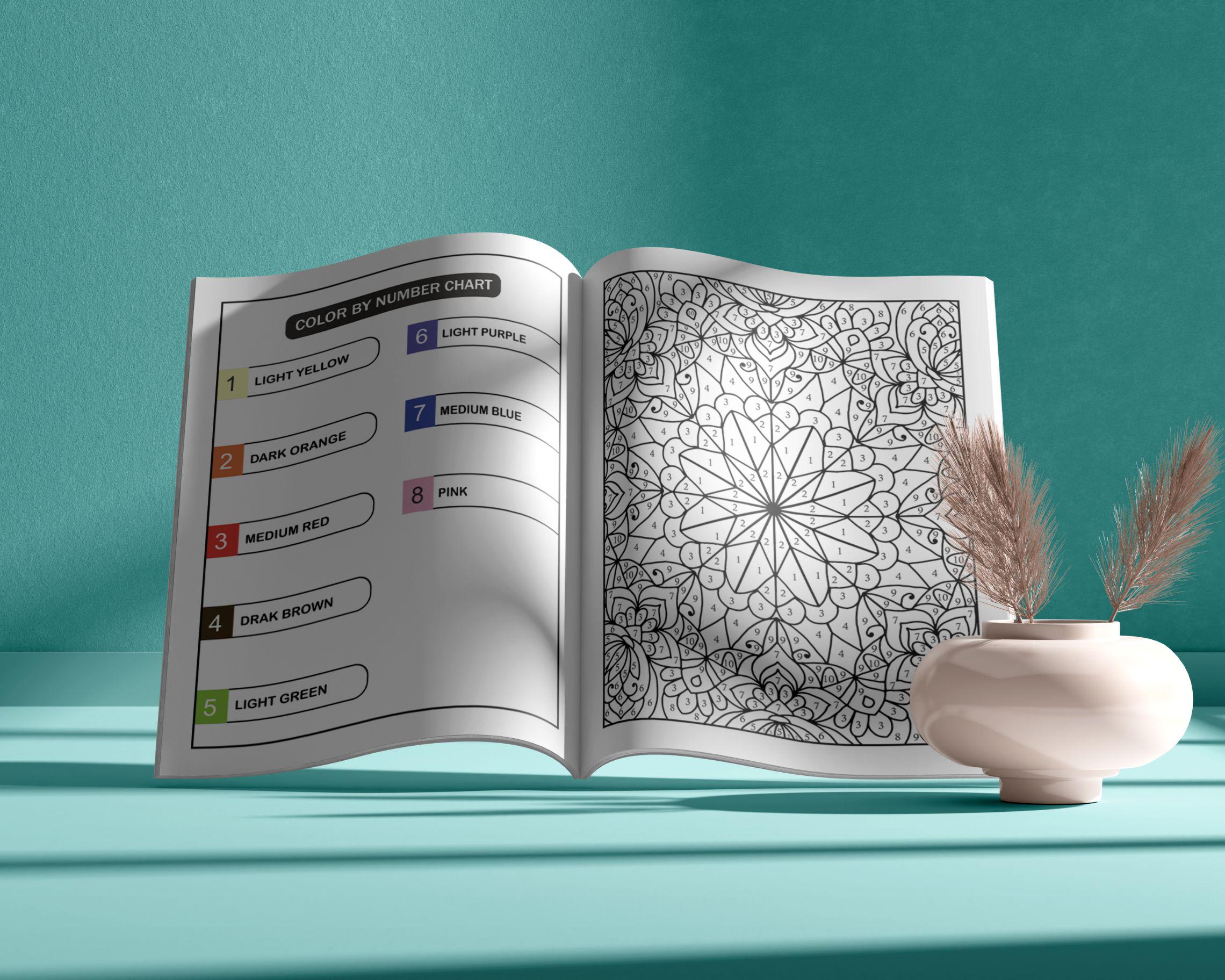 Relaxing Color by Number Book: Adult Coloring Pages (PDF Download) - Etsy