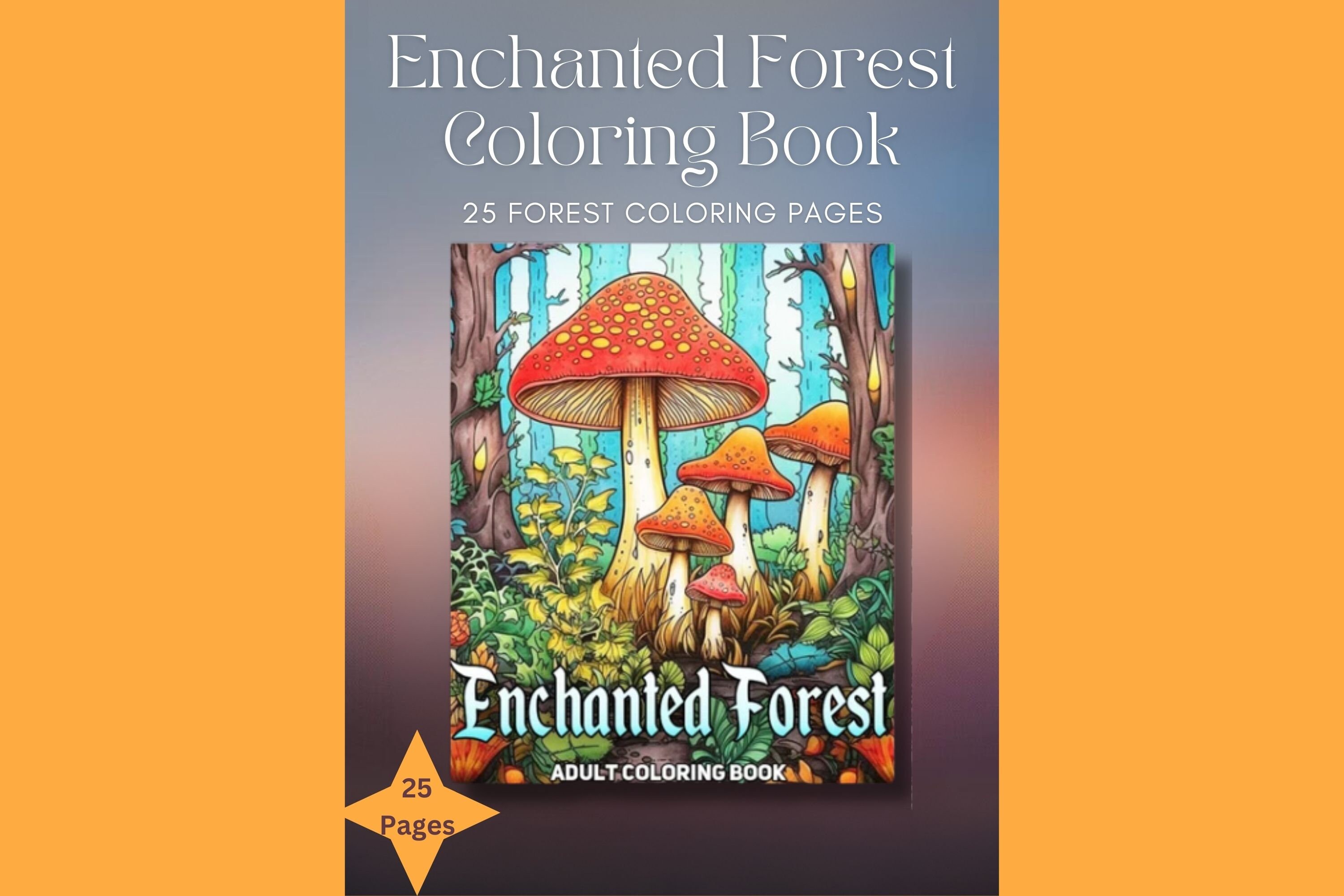 25 Enchanted Forest Coloring Book, Printable Magical Forest Coloring ...