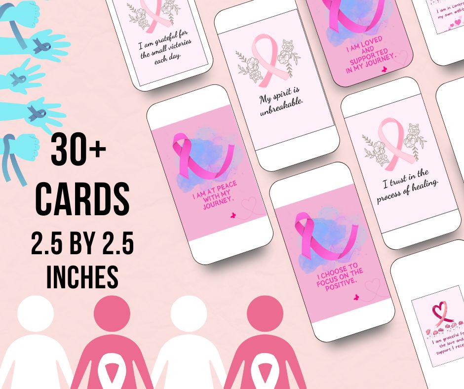 Breast Cancer Support: Printable Affirmation Cards With Positive Quotes ...