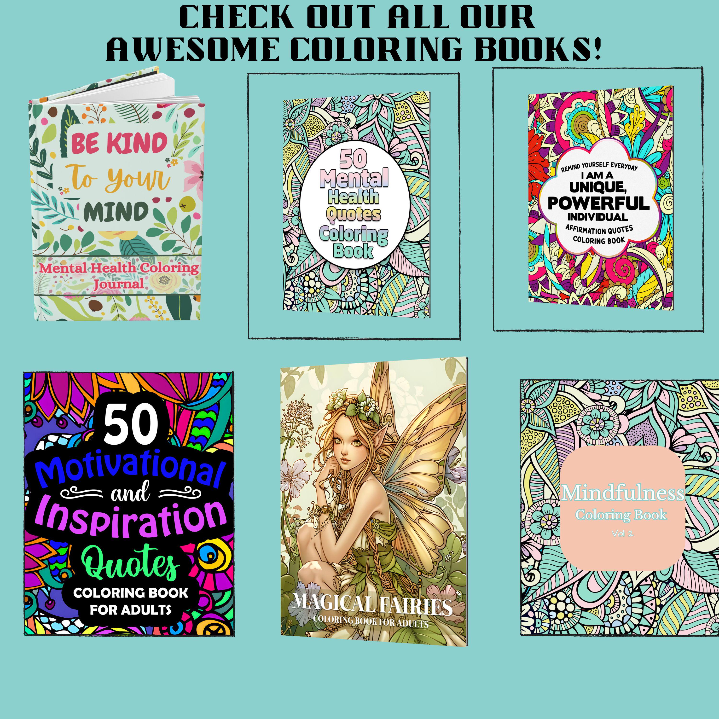 Printable PDF Grayscale Coloring Book Coloring Book for Adults and for ...