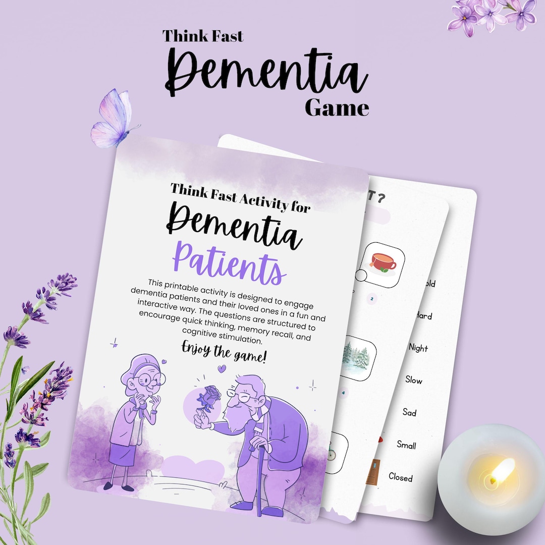 Dementia Activity Book: Think Fast Memory Games (printable) - Etsy