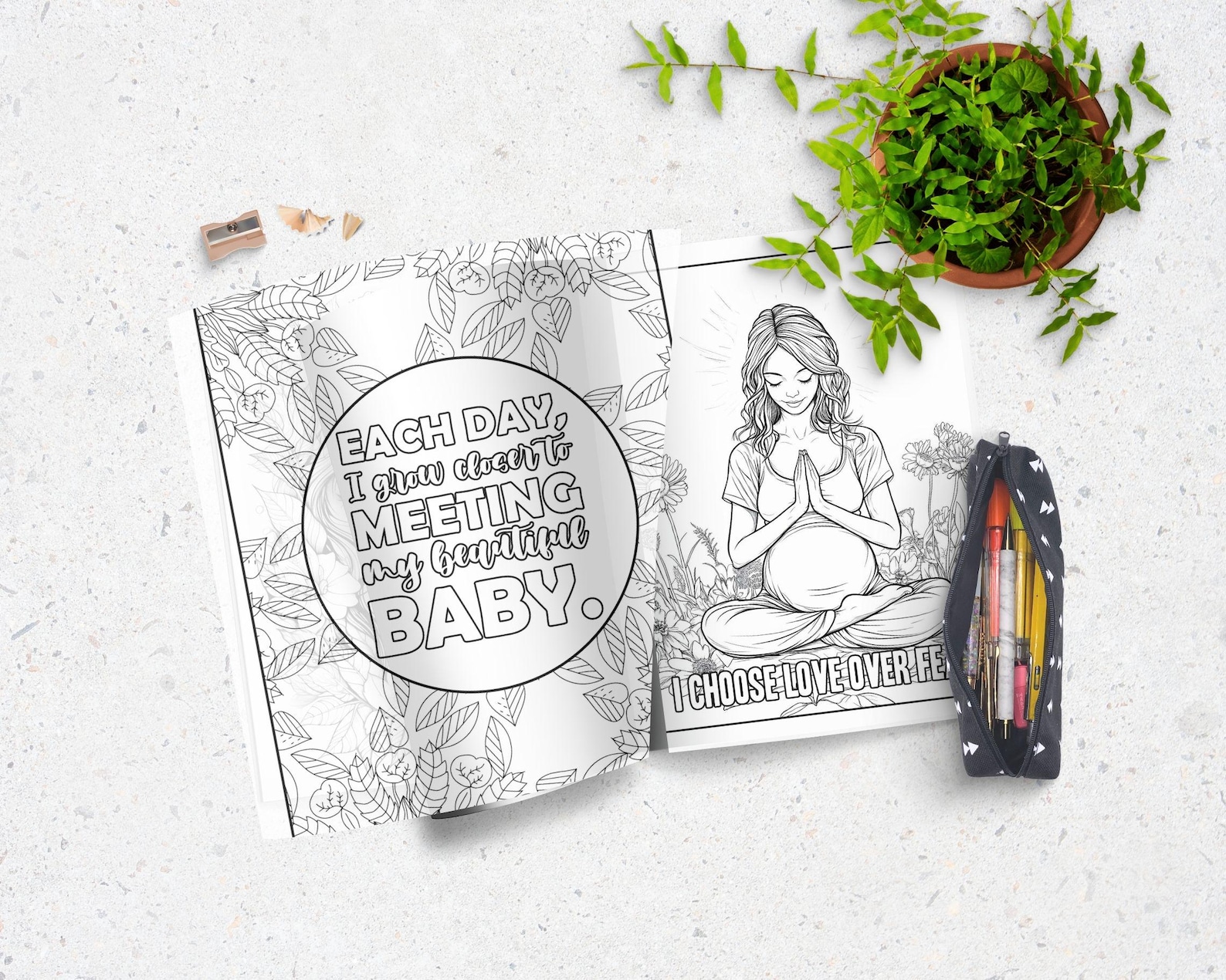 Pregnancy Coloring Pages | Pregnancy Relaxation Gifts for Women ...