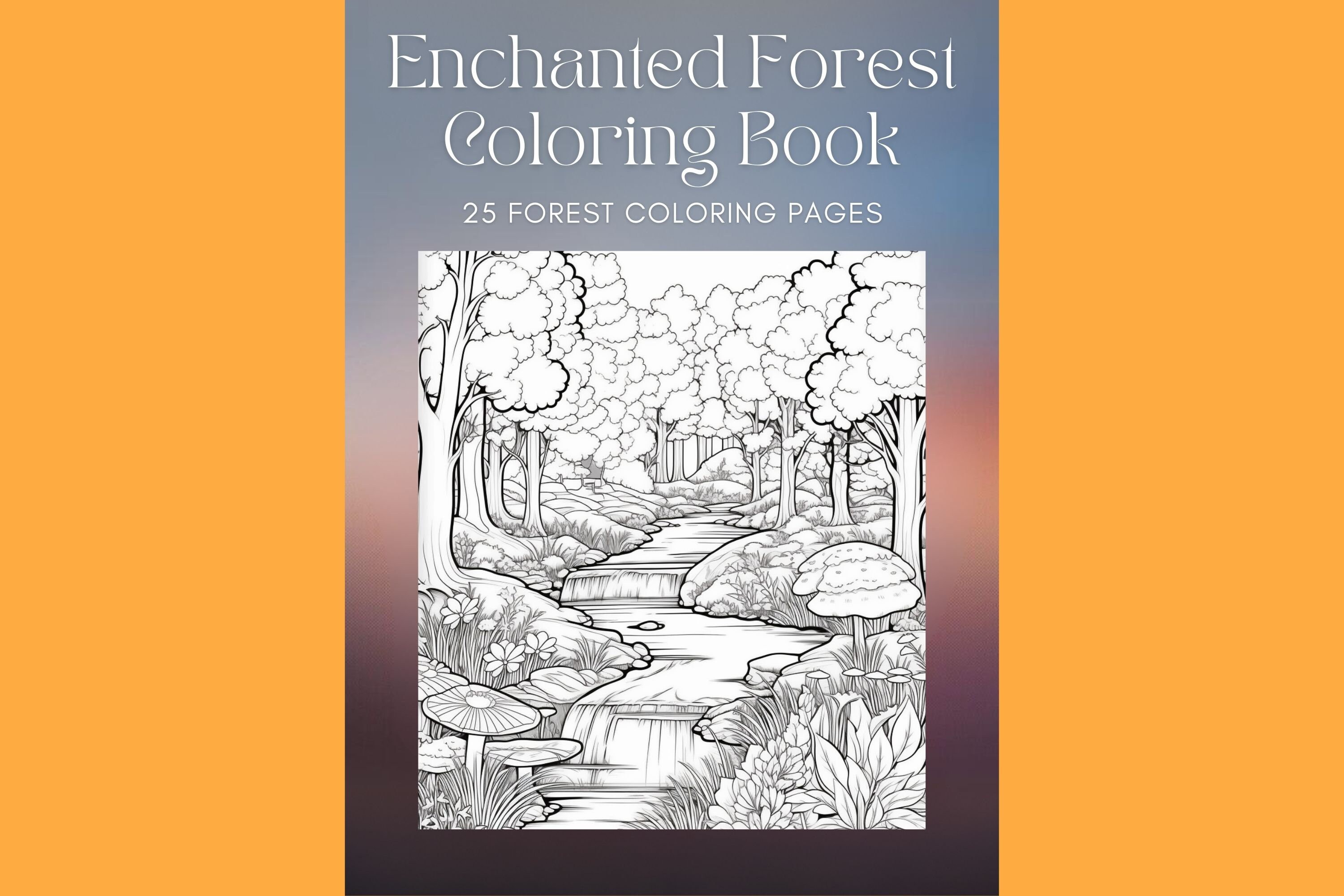 25 Enchanted Forest Coloring Book, Printable Magical Forest Coloring ...