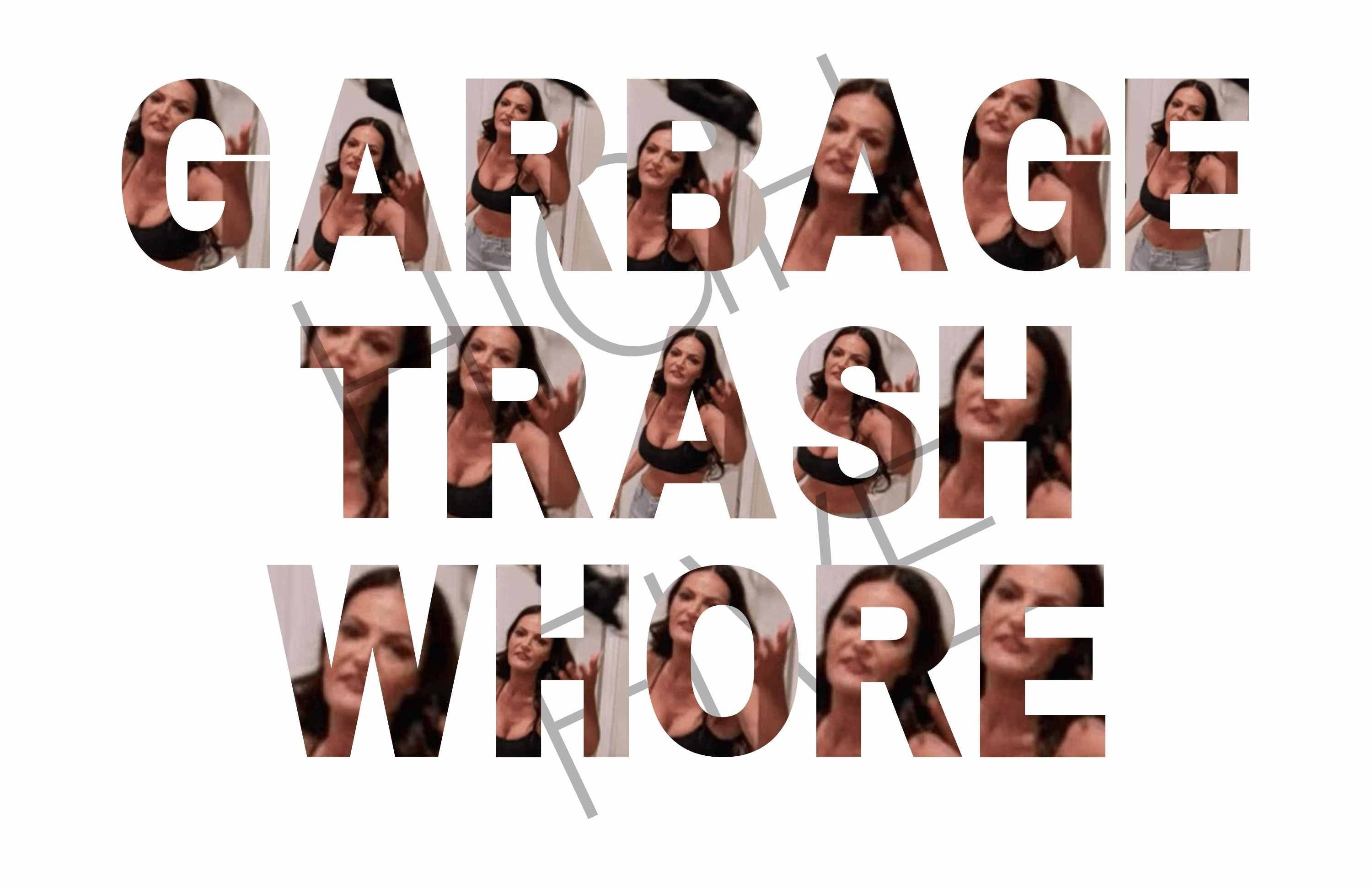 Real Housewives Lisa Garbage Trash Whore Sweatshirt - Etsy
