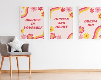 Purple Printable Motivational Wall Art Gallery/ Simple Modern Prints ...