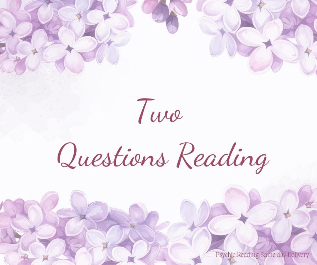 Two Question Accurate Insightful Spiritual Psychic Reading Same Day - Etsy