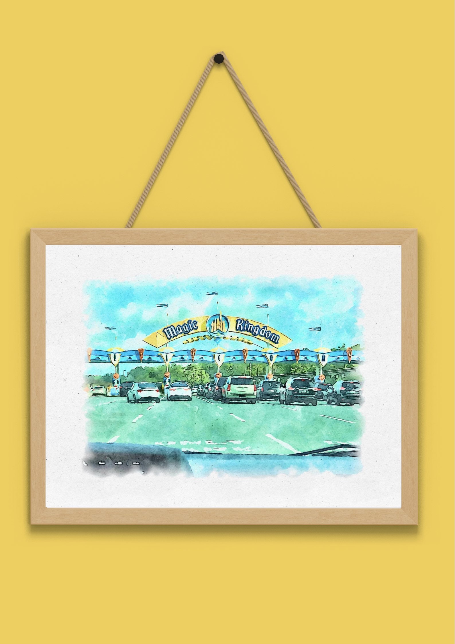 Disneys Magic Kingdom Entrance Sign Watercolour Print, Disney Print ...