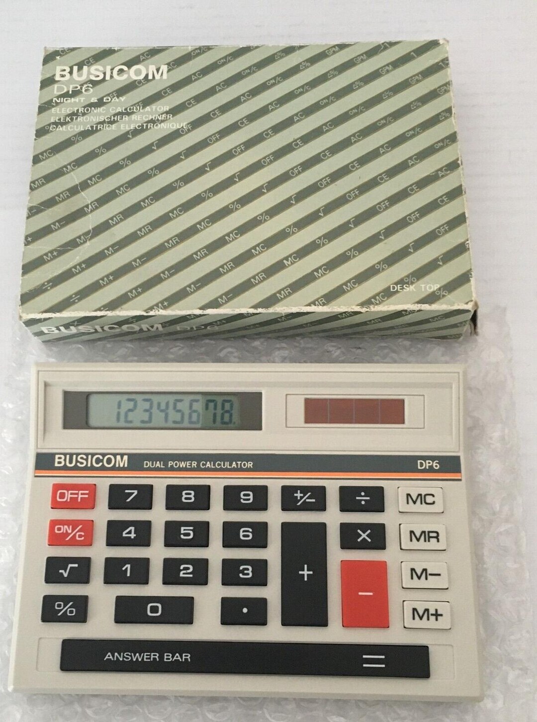 Vintage Busicom DP6 Desktop Electronic Calculator Dual Power Night & Day - Etsy